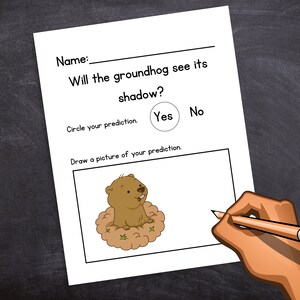 Groundhog Day Printable Worksheet, February Kids Worksheet for ...