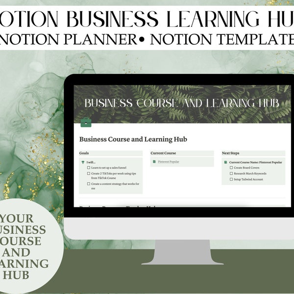 Notion Learning Dashboard - Etsy