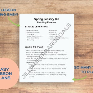Garden Sensory Bin Plan, Spring Sensory Bin Plan, Flower Sensory Bin ...