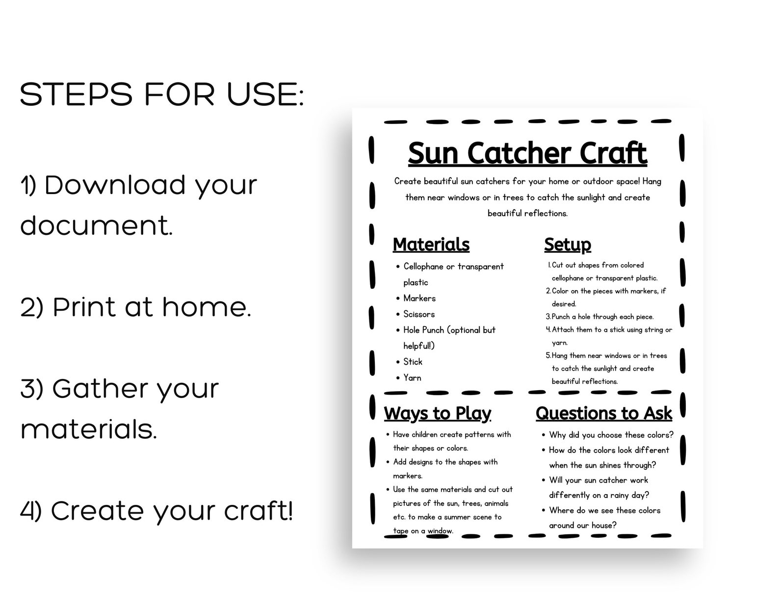 Summer Solstice Sun Catcher Craft for Kids, Kids Summer Crafts, Summer ...