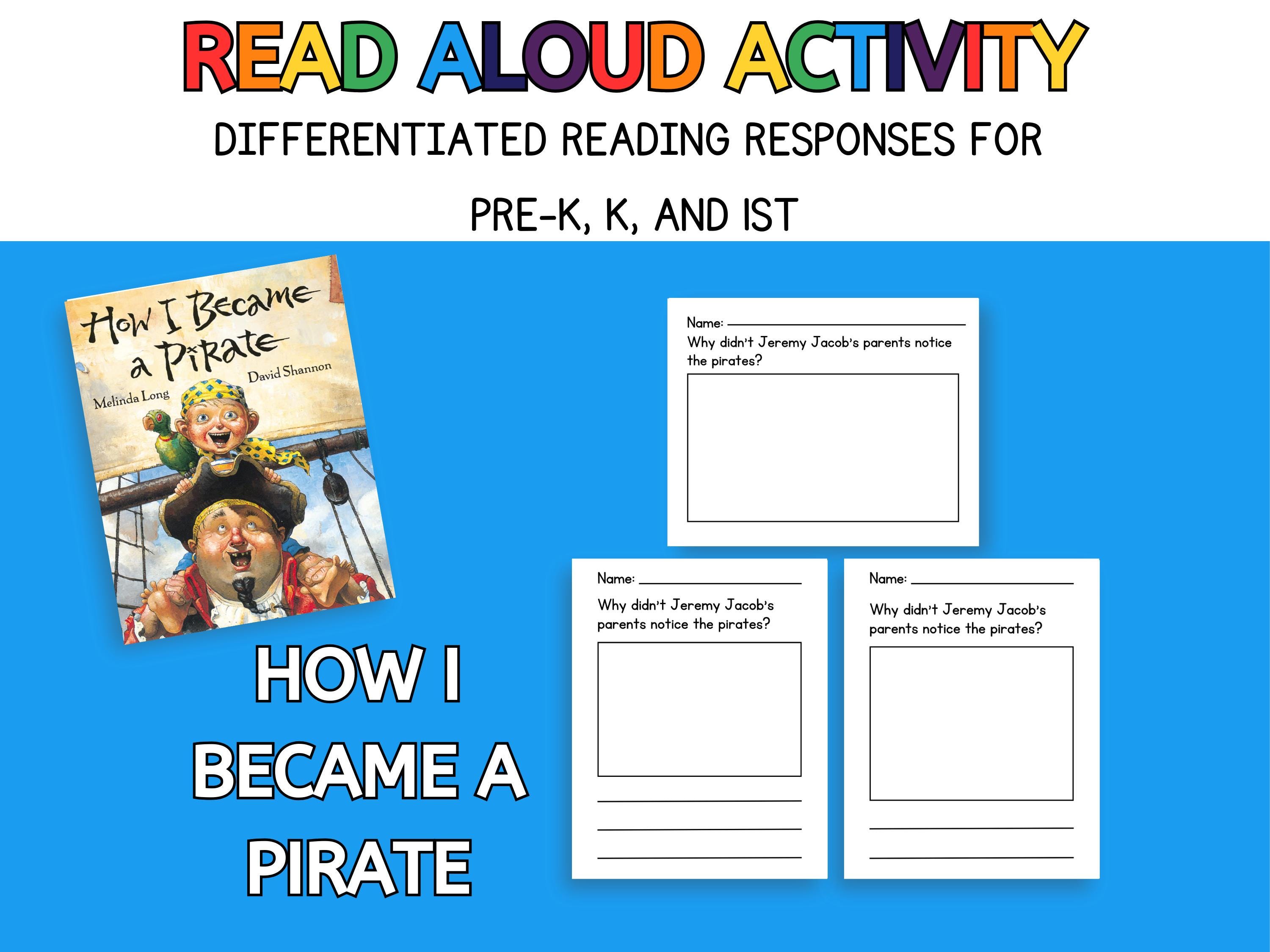 How I Became a Pirate Comprehension Worksheet, Summer Learning Pre K ...