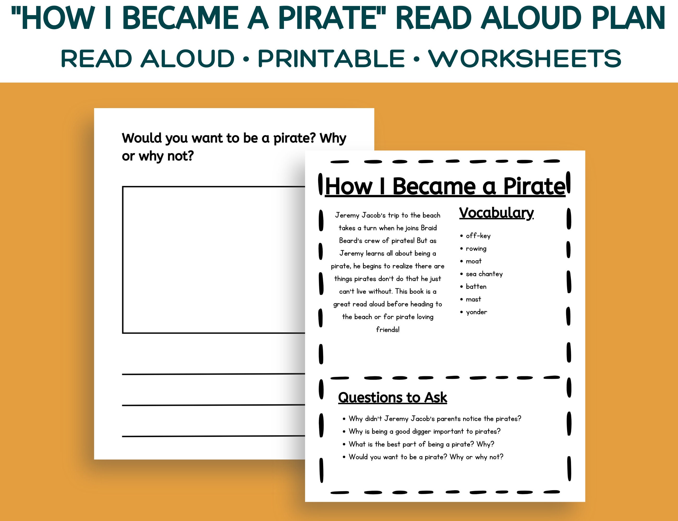How I Became a Pirate Summer Lesson Plans, Summer Learning Pre K ...