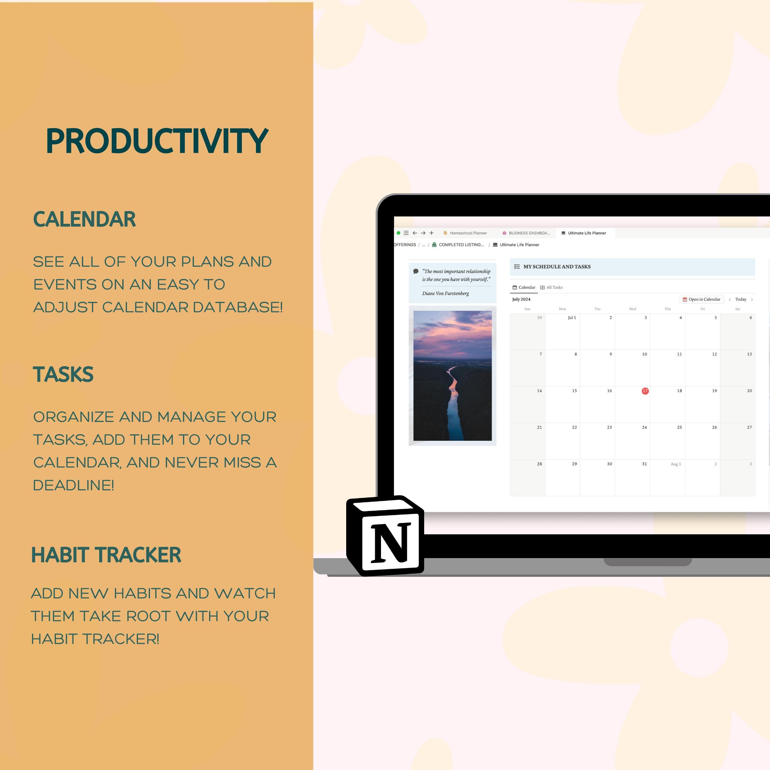 The Ultimate Notion Life Planner, Notion Life Dashboard, Notion Life ...