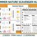 Printable Nature Scavenger Hunt, Printable Scavenger Hunt, Summer ...