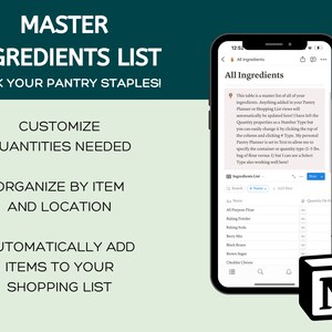 Notion Pantry Template, Pantry Inventory Notion, Notion Kitchen ...