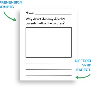 How I Became a Pirate Comprehension Worksheet, Summer Learning Pre K ...