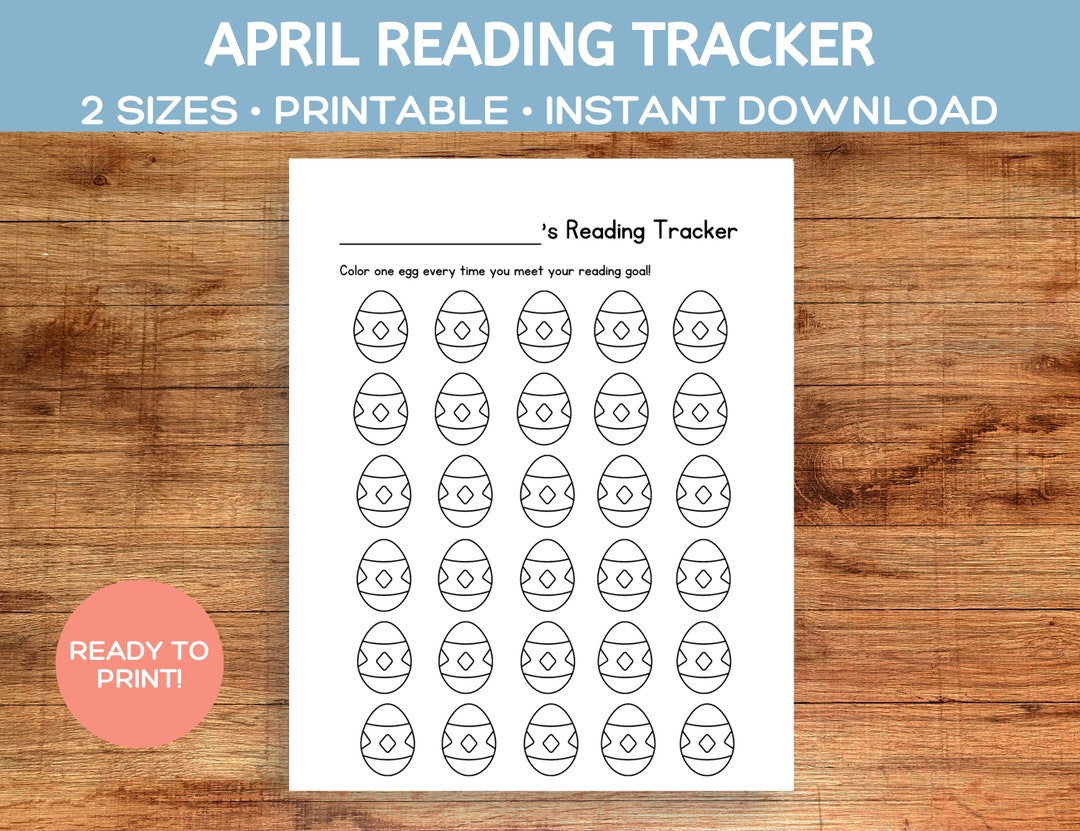 Easter Egg Reading Tracker, April Classroom Activity,april Reading ...
