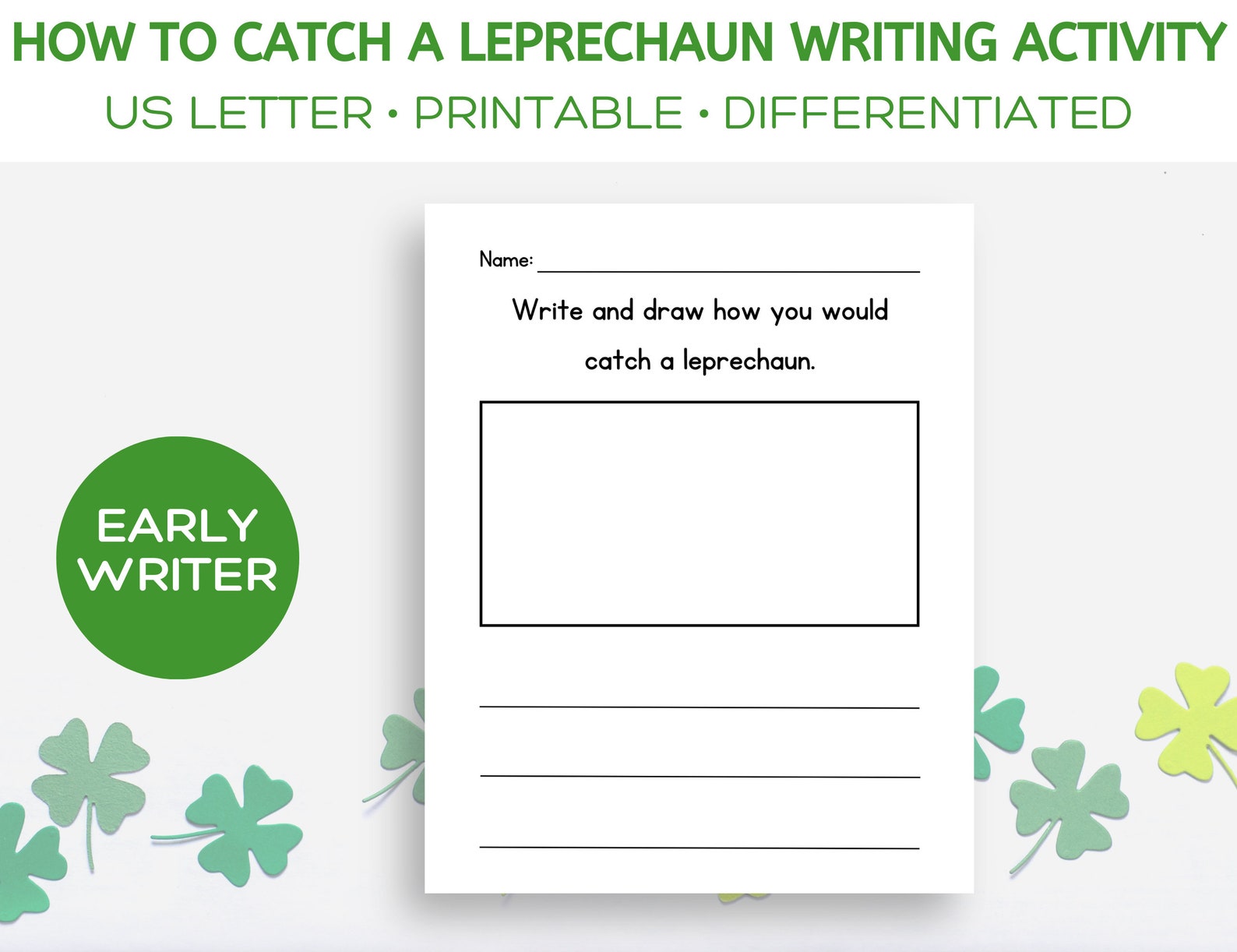 St. Patrick's Day Printable Worksheet, St. Paddy's Day Kids Worksheet ...
