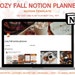 Fall Notion Planner, Autumn Notion Template, Notion Templates, Fall ...
