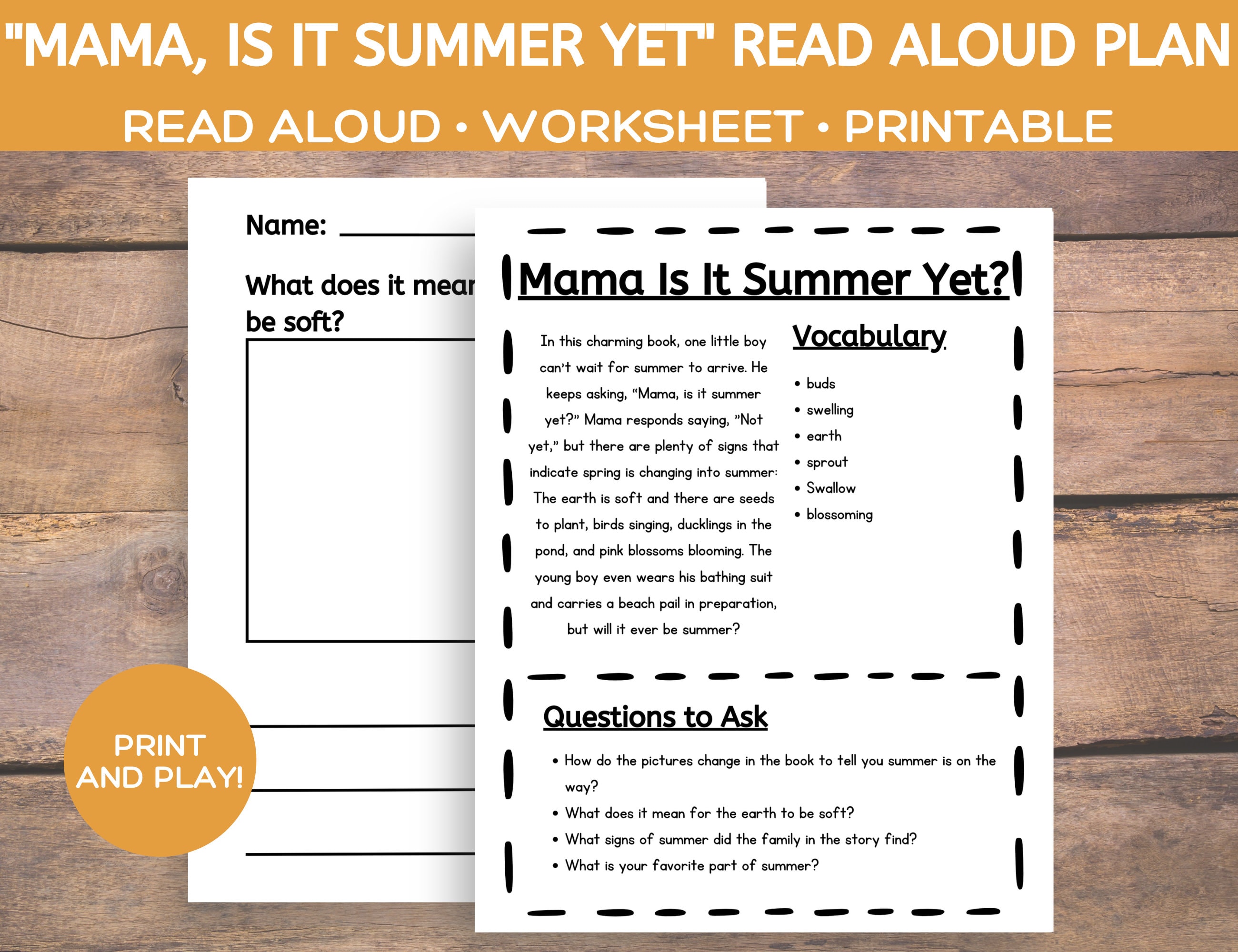 Mama is It Summer yet Read Aloud Lesson, Summer Read Aloud Plan, Summer ...