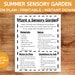 Sensory Garden Lesson Plan, Garden Planner Printable, Kids Gardening ...