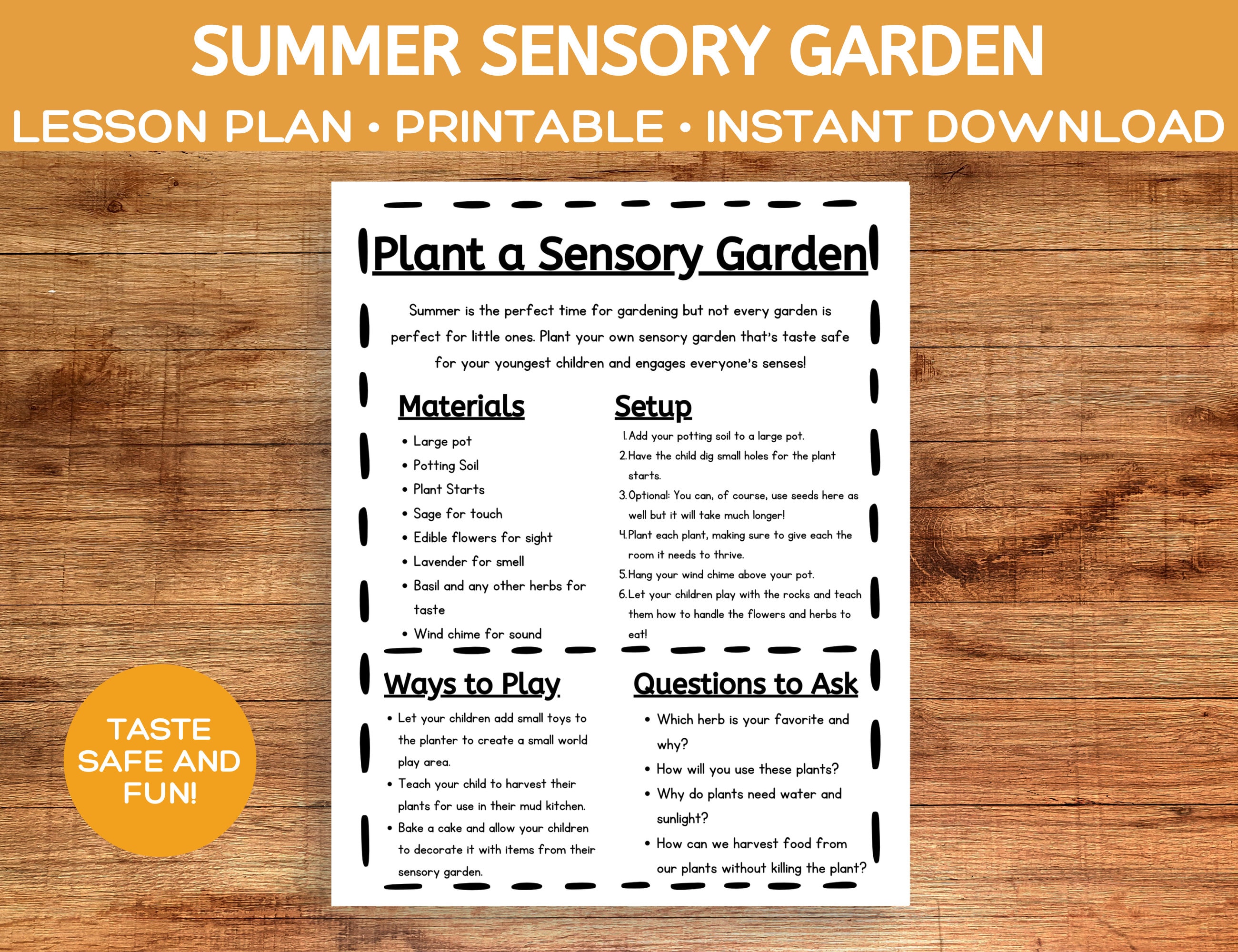 Gardening Lesson Plans