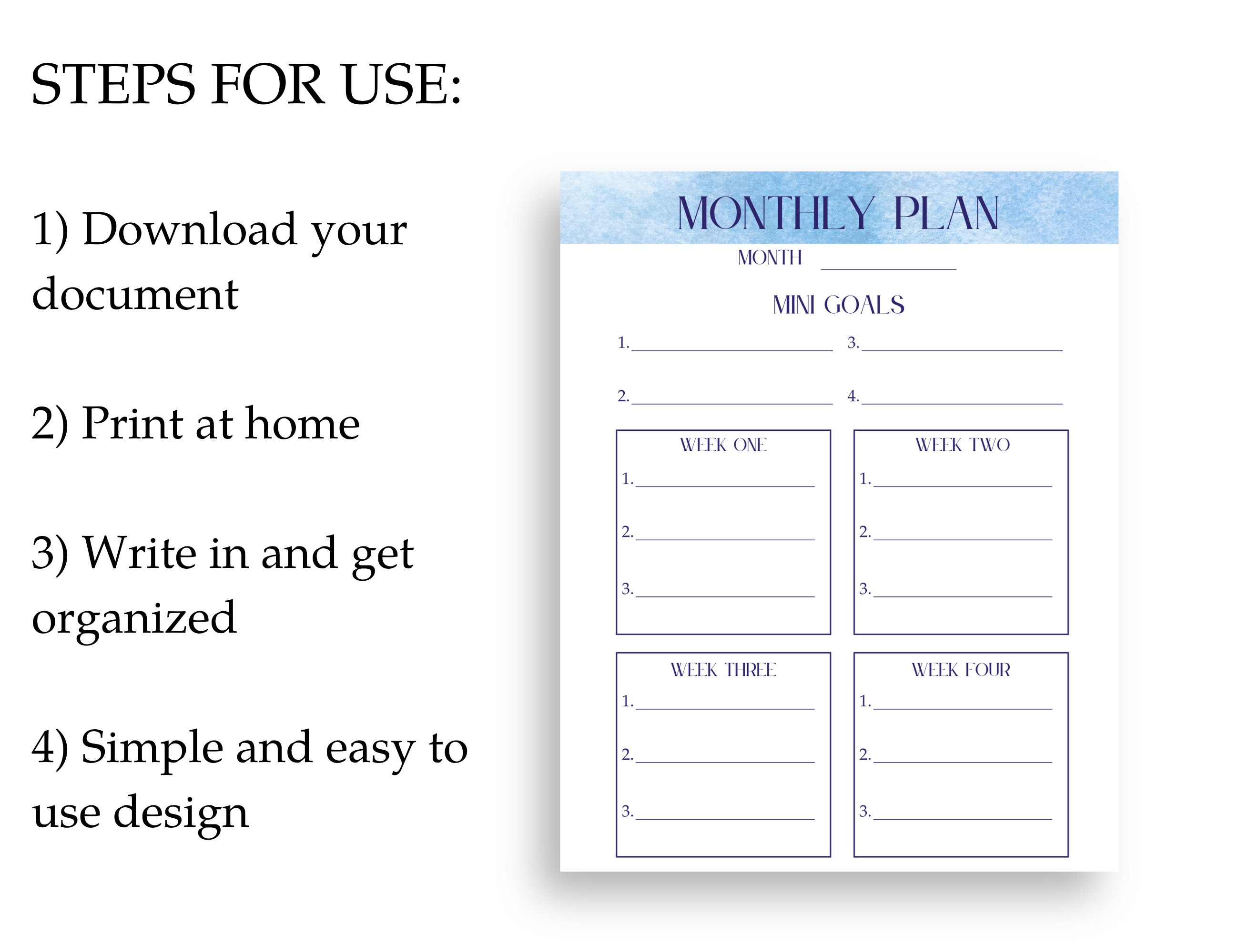 2023 Monthly Goal Setting Worksheet for 2023 Printable Planner - Etsy