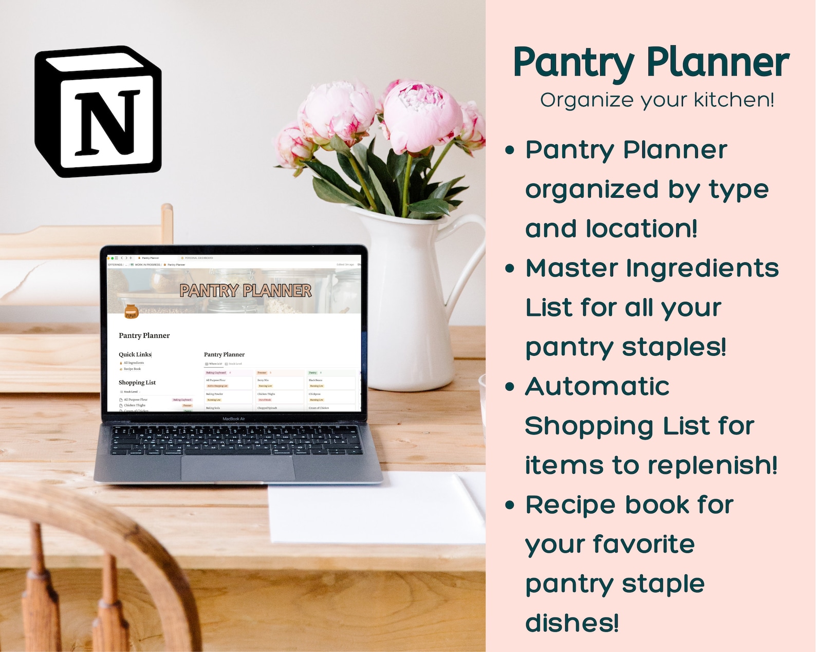 Notion Pantry Template, Pantry Inventory Notion, Notion Kitchen ...