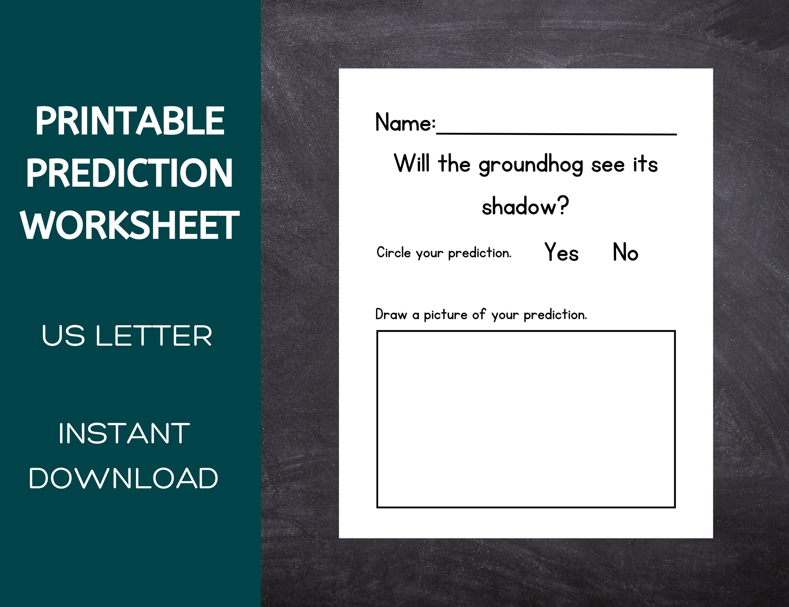 Groundhog Day Printable Worksheet, February Kids Worksheet for ...