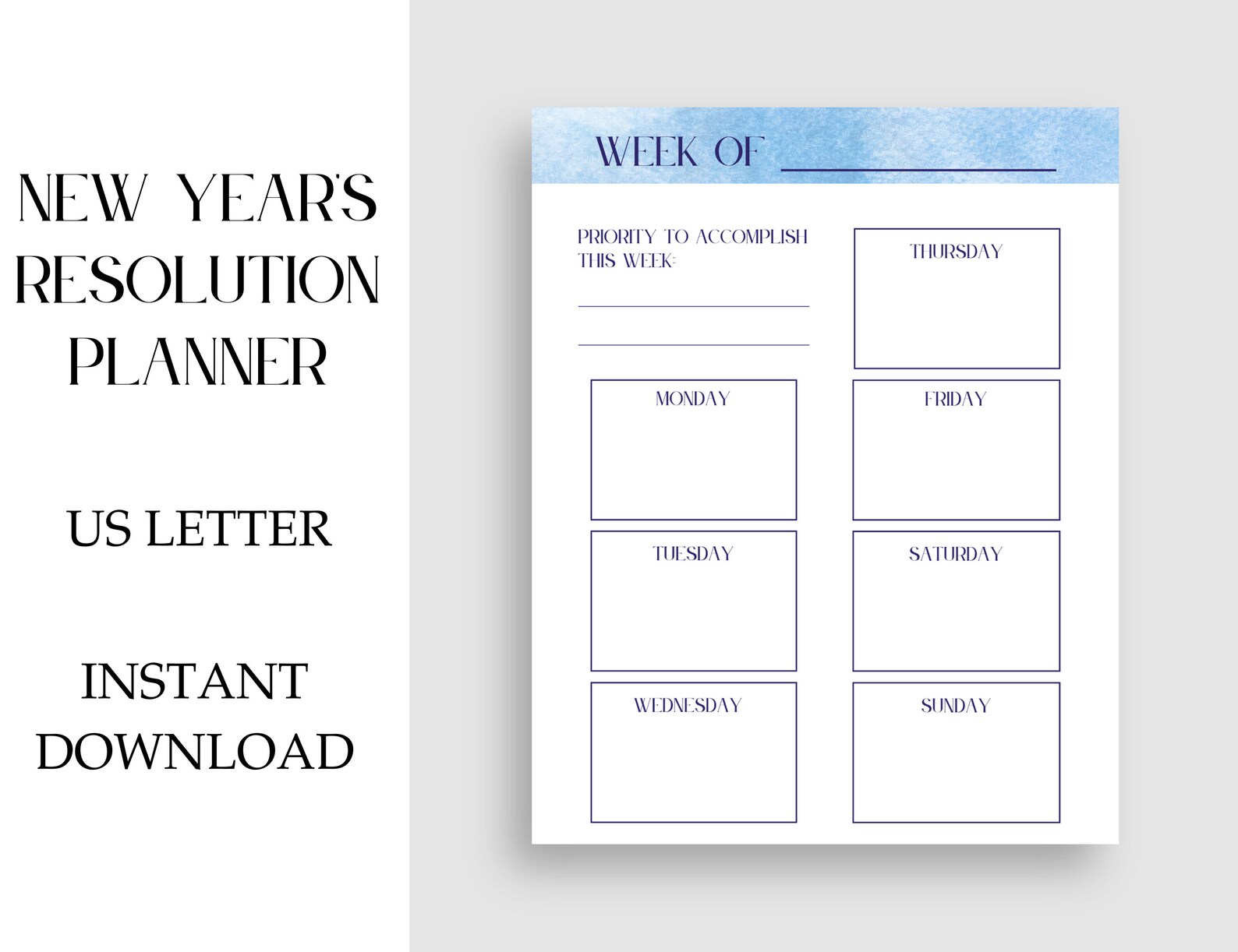 2023 New Years Resolution Planner Printable, New Years Goals Planner ...