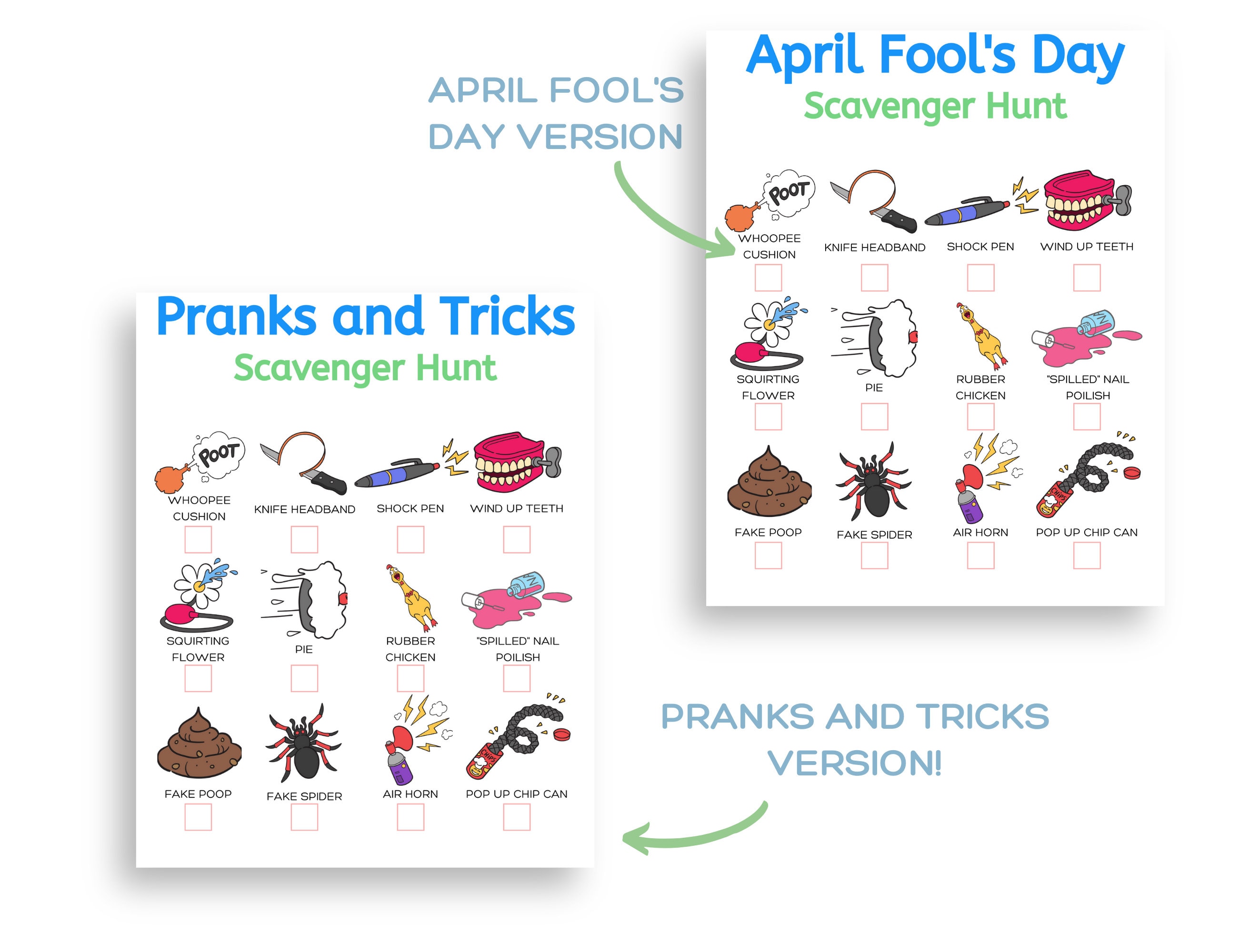 April Fool's Day Scavenger Hunt Printable Game, April Fools Day Game ...