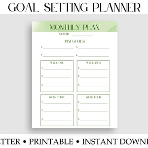 2023 Goal Setting Planner Printable Bundle, 10 Colors (US Letter, A4 ...
