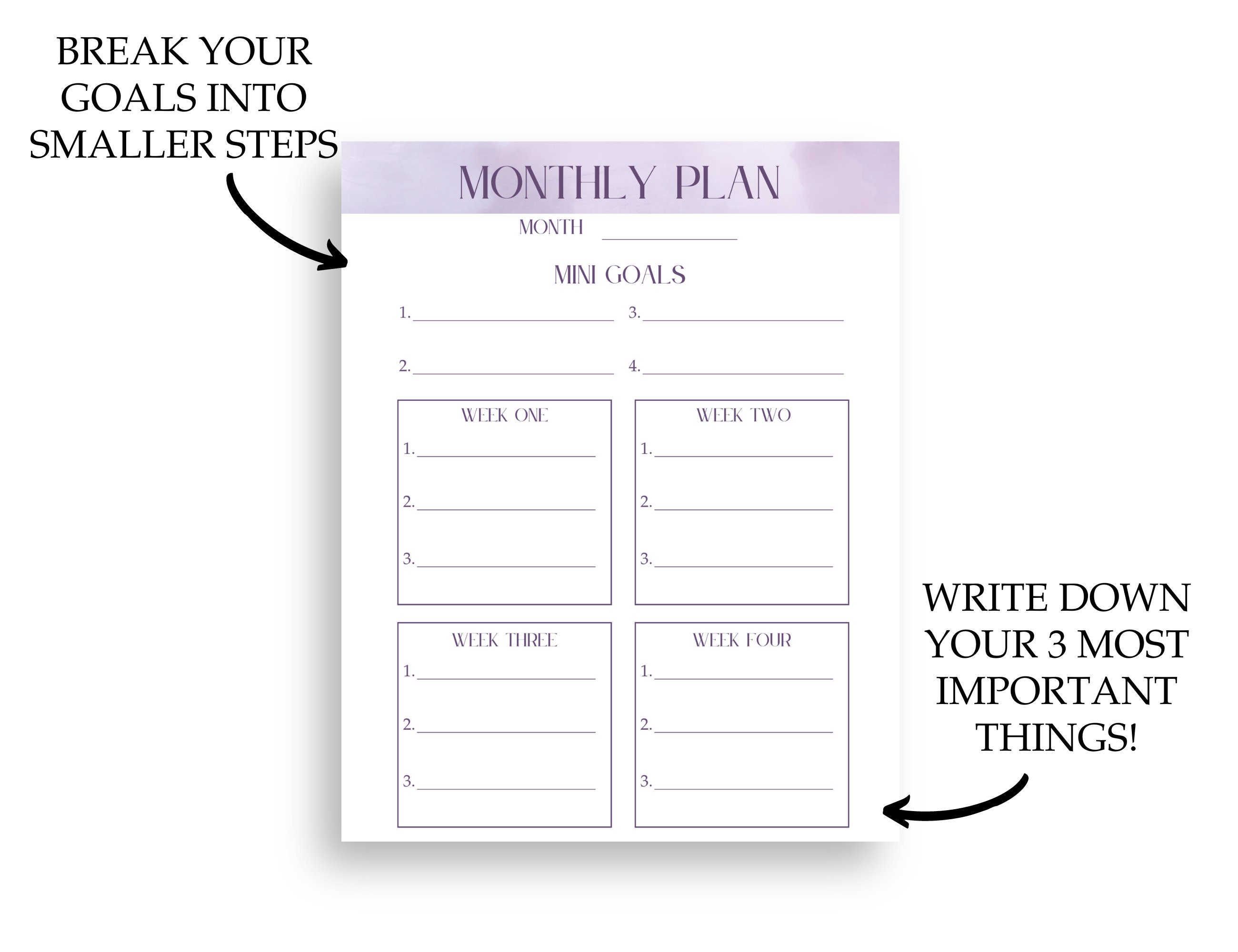 2023 Monthly Goal Setting Worksheet for 2023 Printable Planner - Etsy