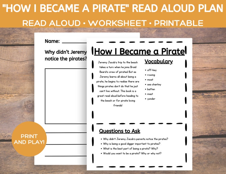 How I Became a Pirate Summer Lesson Plans, Summer Learning Pre K ...