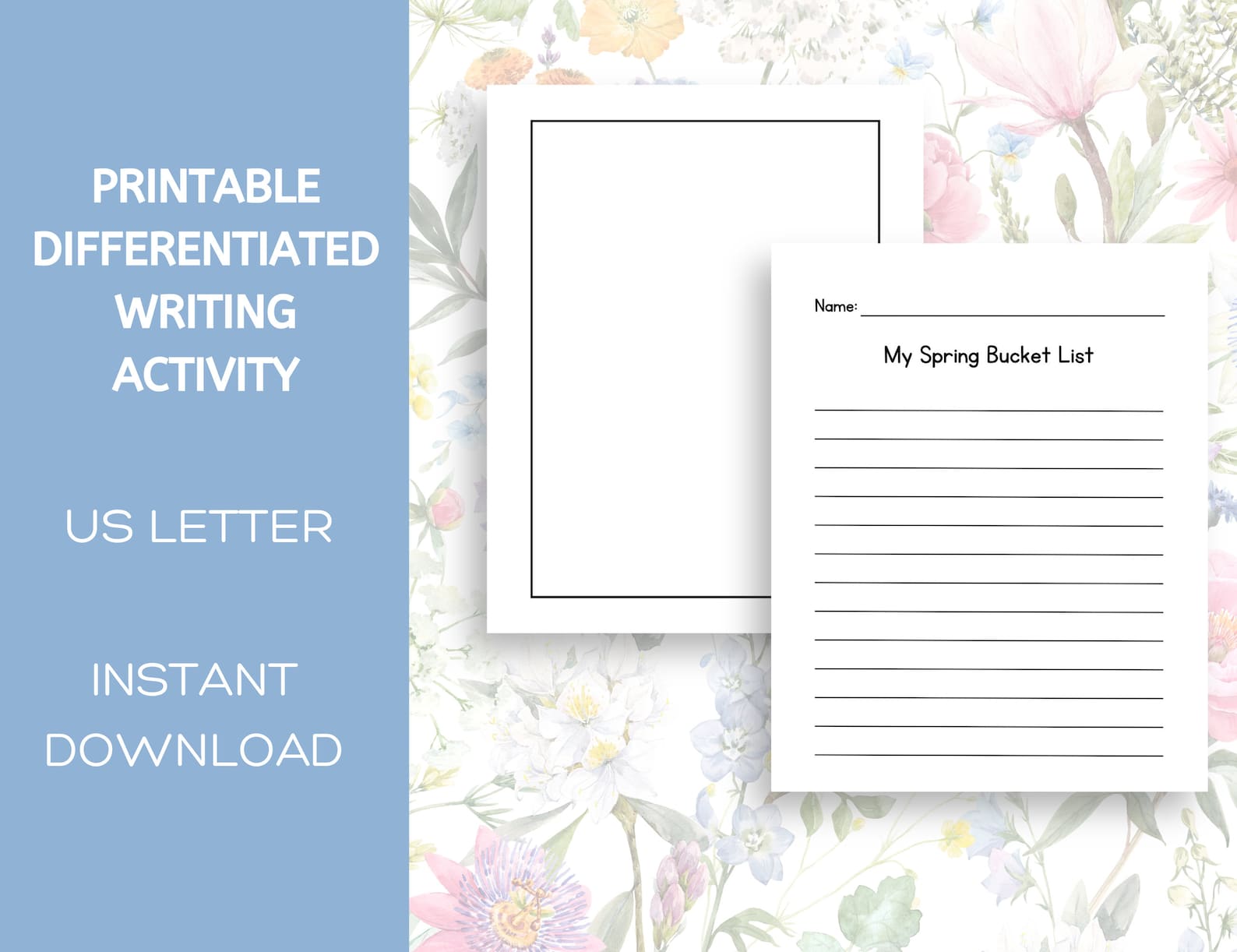 Spring Bucket List Printable Worksheet, First Day of Spring Worksheet ...