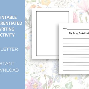 Spring Bucket List Printable Worksheet, First Day of Spring Worksheet ...