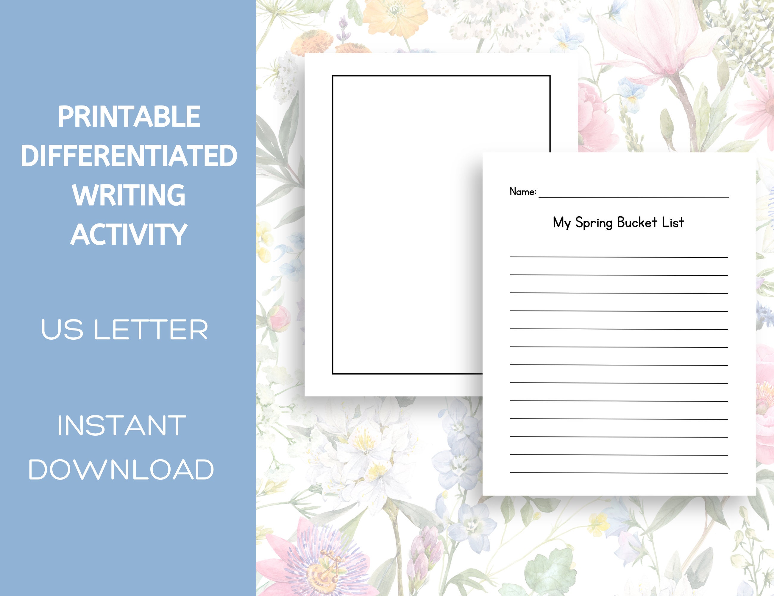 Spring Bucket List Printable Worksheet, First Day of Spring Worksheet ...