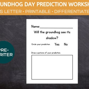 Groundhog Day Printable Worksheet, February Kids Worksheet for ...