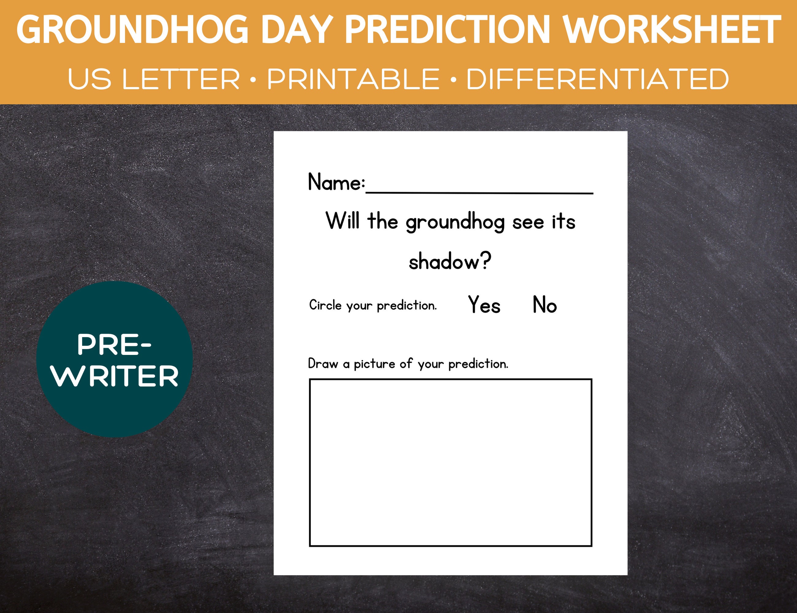 Groundhog Day Printable Worksheet, February Kids Worksheet for ...