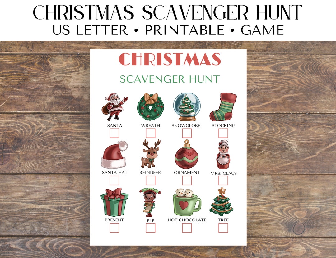 Christmas Scavenger Hunt Printable, A Printable Activity Christmas ...