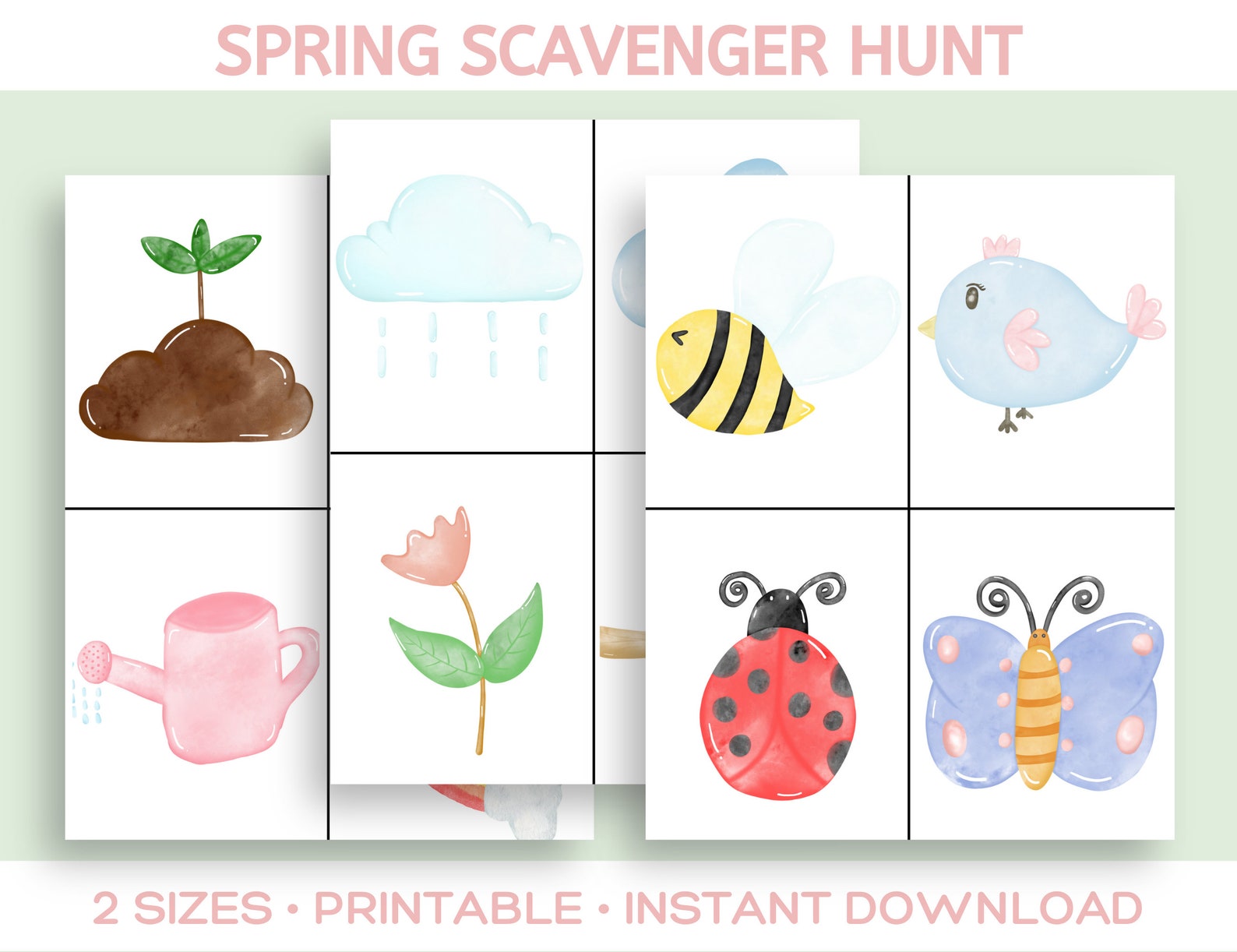 Spring Scavenger Hunt Printable, Spring Game for Kids, Spring Game for ...