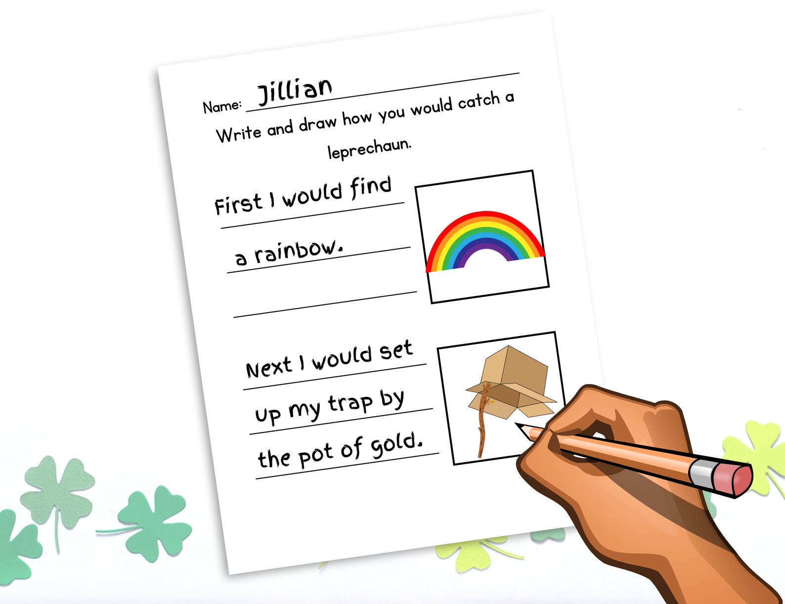 St. Patrick's Day Printable Worksheet, St. Paddy's Day Kids Worksheet ...
