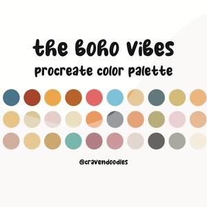 Boho Procreate Color Palette Procreate Swatches Instant - Etsy