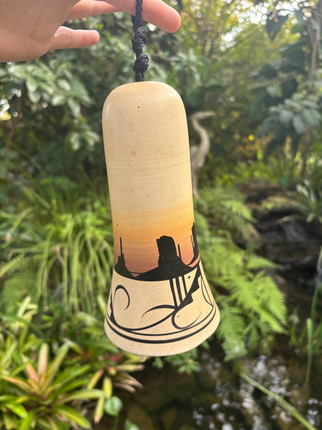 Vintage Ceramic Native American Style Wind Chime Bell Hand Made and ...