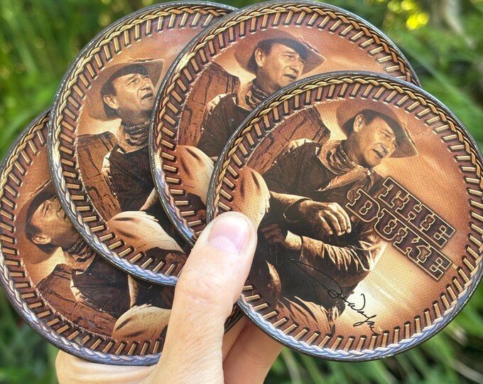 John Wayne the Duke Portrait Collectable Vintage Coaster Set 4pcs - Etsy