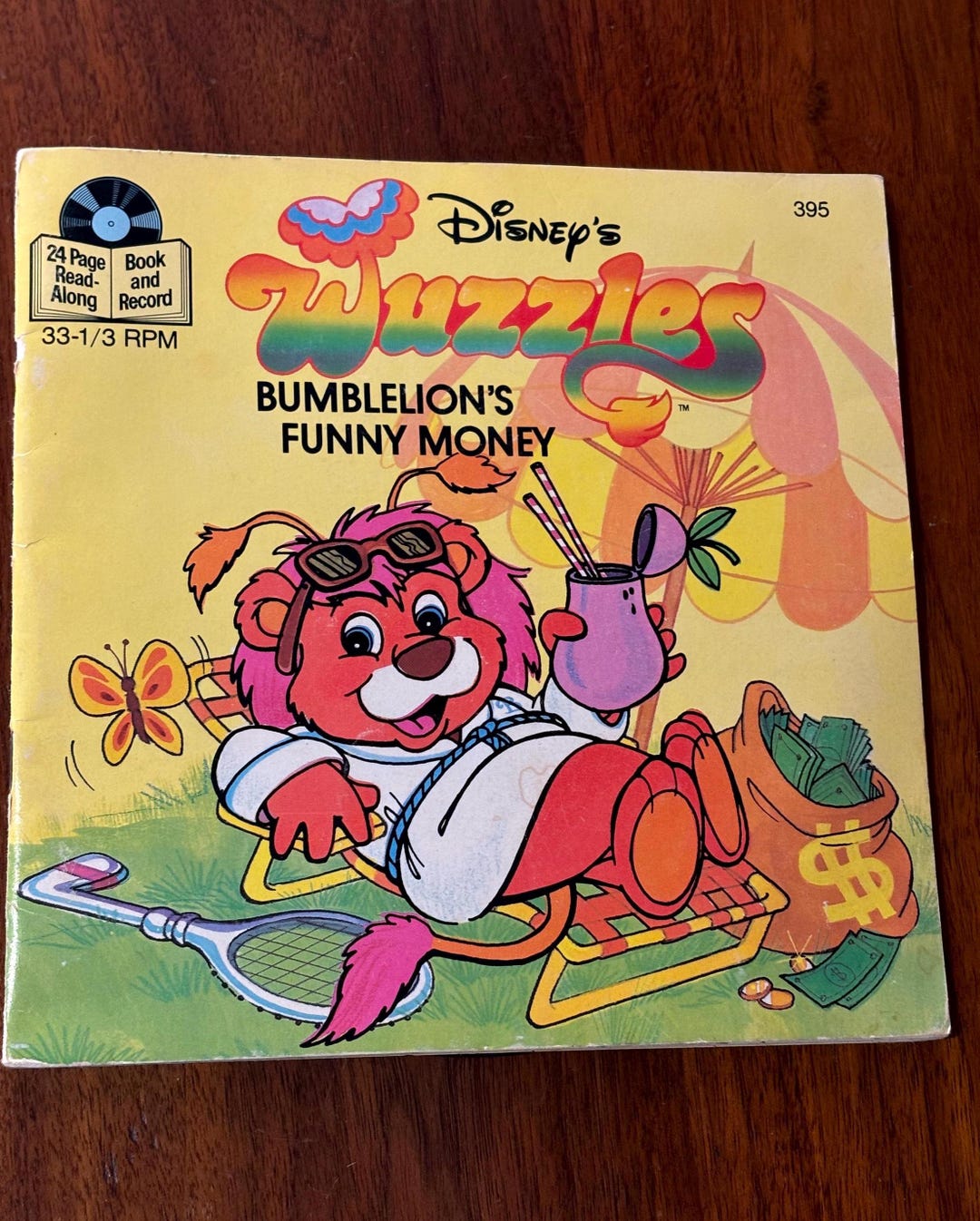Disney's Wuzzles Bumblelion's Funny Money Storybook Vinyl Record and ...