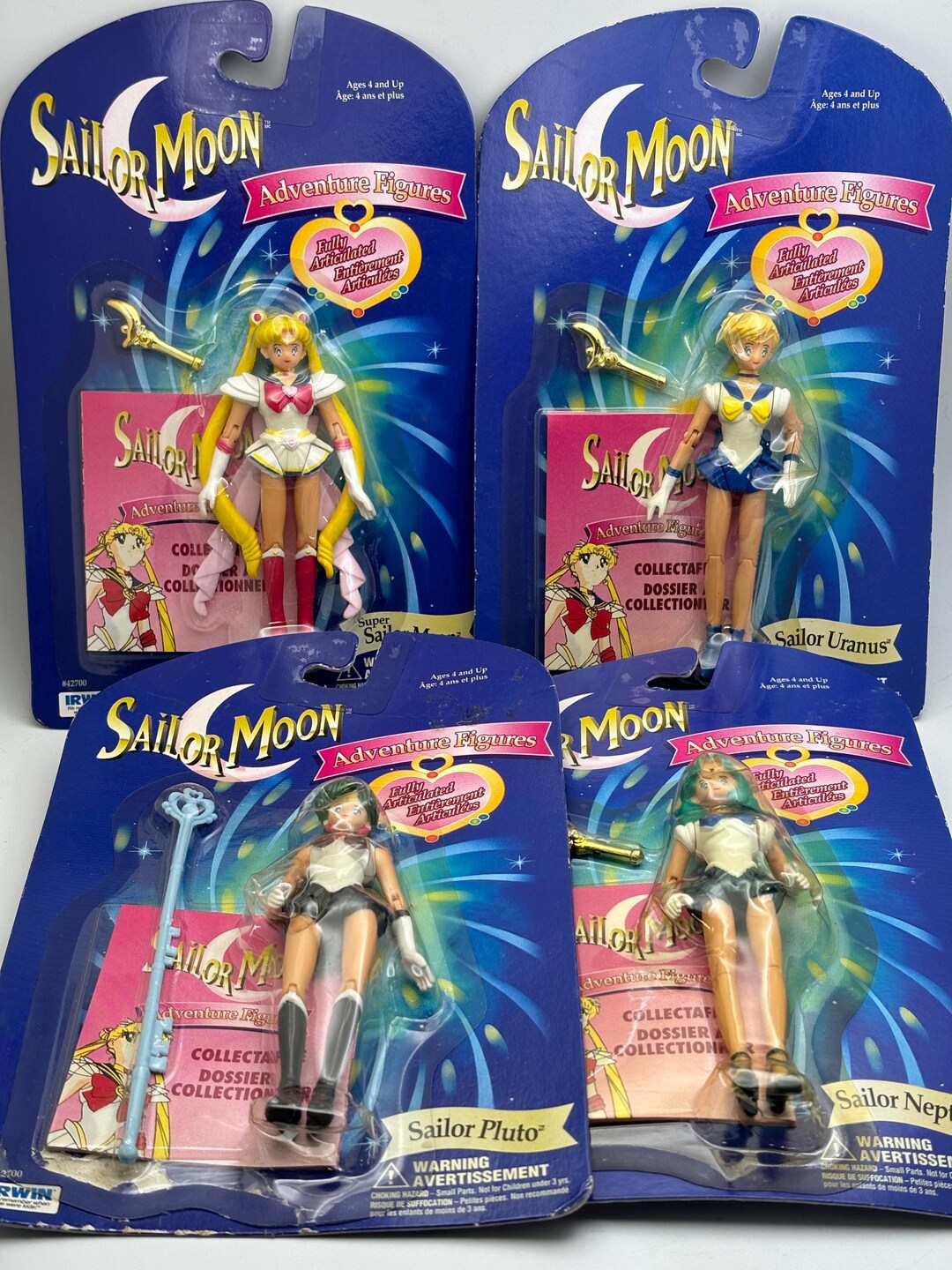 Sailor Moon Vintage 1997 Irwin Articulated Small Dolls Set 4 Action Dolls, Sailor Moon, Sailor ...