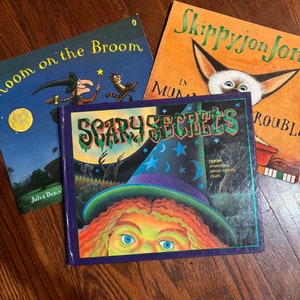 Halloween Kids Book Set. 3 Vintage Scary Books Skippyjon Jones, Room on ...