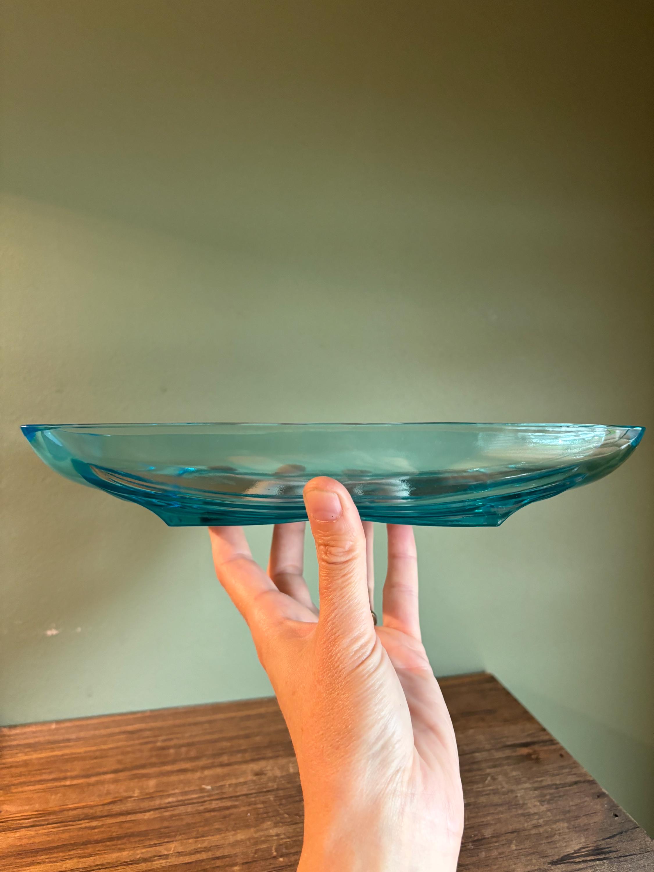 Hazel Atlas Celeste Blue Glass Capri Pattern Mid Century Vintage ...