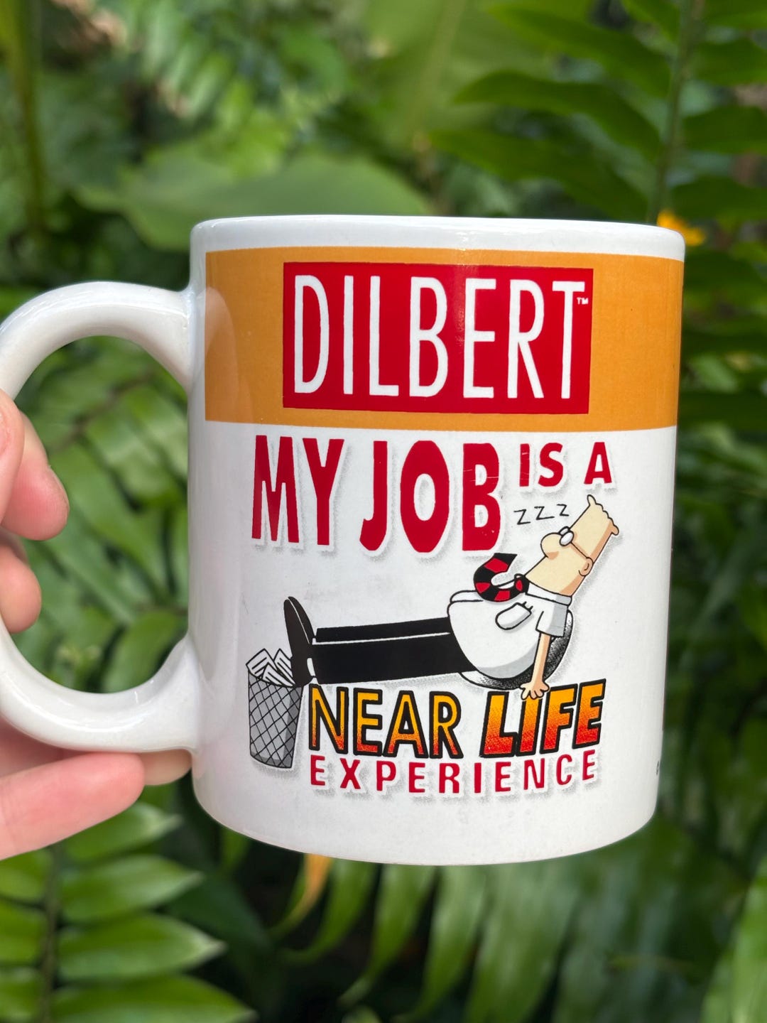 Vintage Dilbert My Job is a Near Life Experience Mug - Etsy