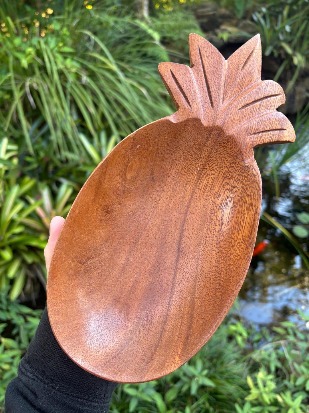 Vintage House of Kauai Pineapple Hand Carved Monkey Pod Multi Use Bowl ...