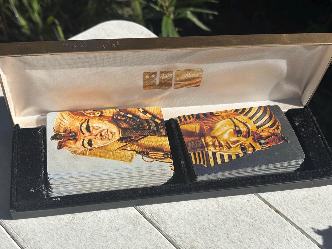 Vintage King Tut Playing Card Set: Dual Deck Congress Cards - Etsy