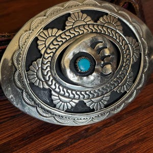 Zuni Sterling Bear Paw Belt and Buckle by B Cayaditto Stamped and ...