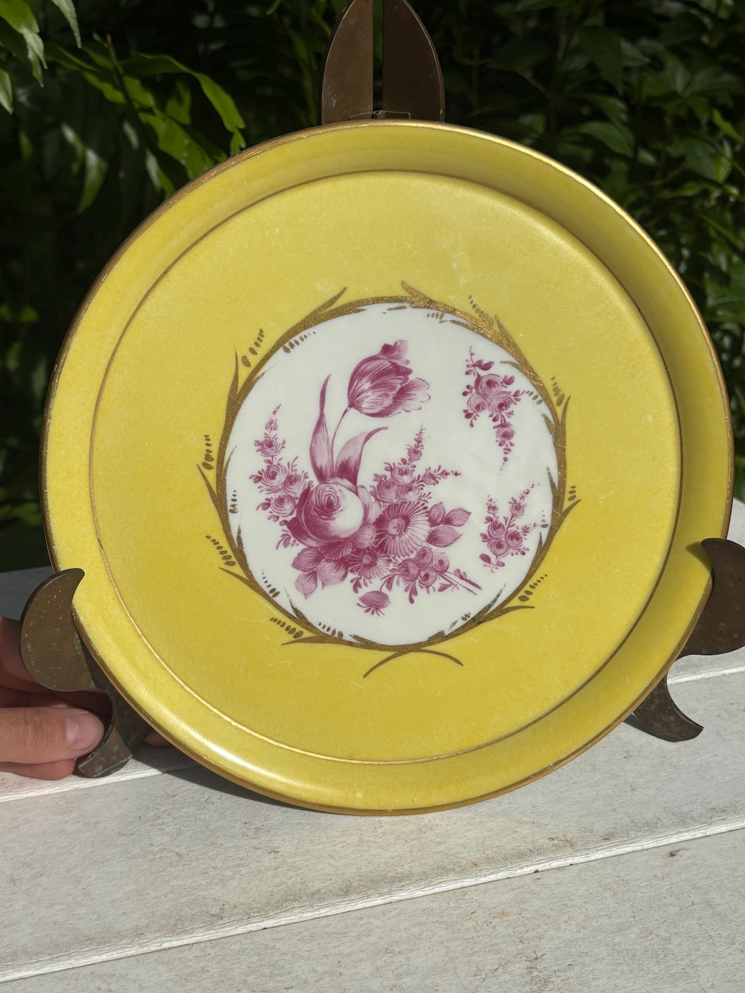 Antique Yellow Meissen Floral Platter Dessert Plate, 1930s Era - Etsy