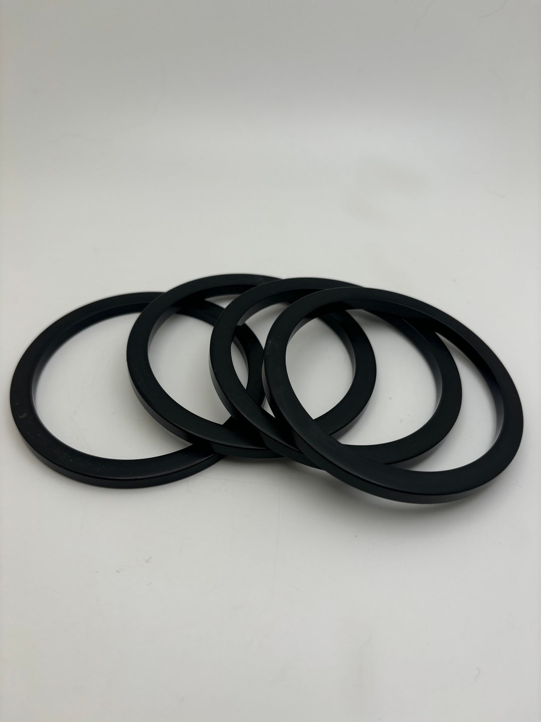 Black Bakelite Spacers Set of 4. Vintage Black Bakelite Bangle Spacers ...