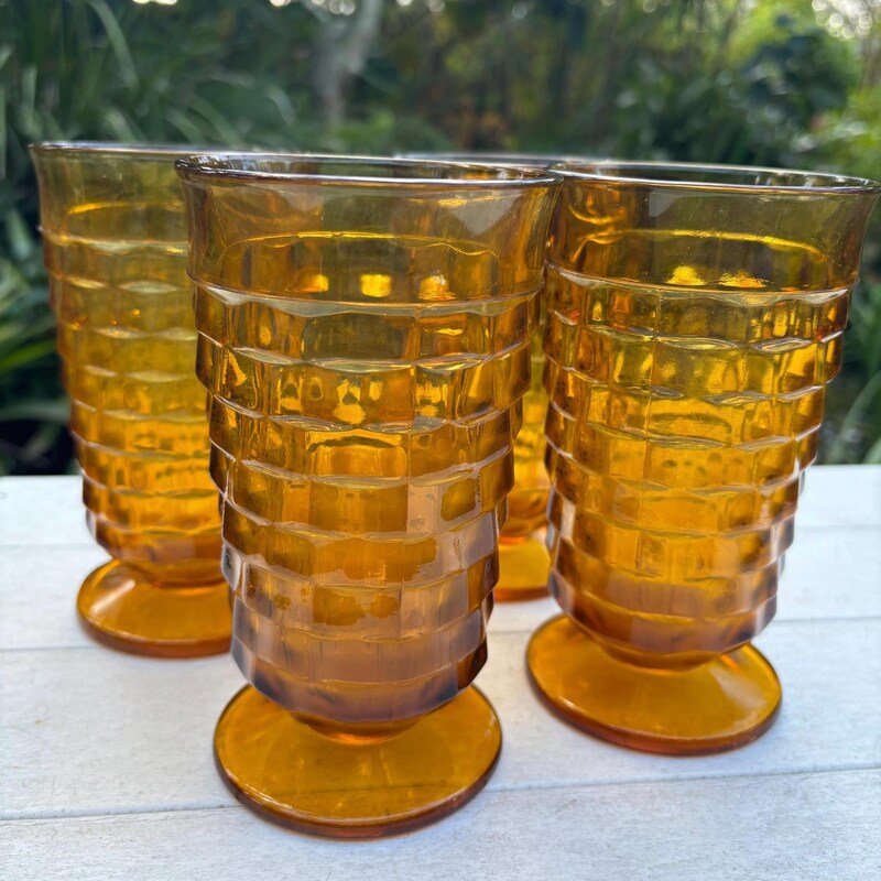 Amber Glassware - Etsy