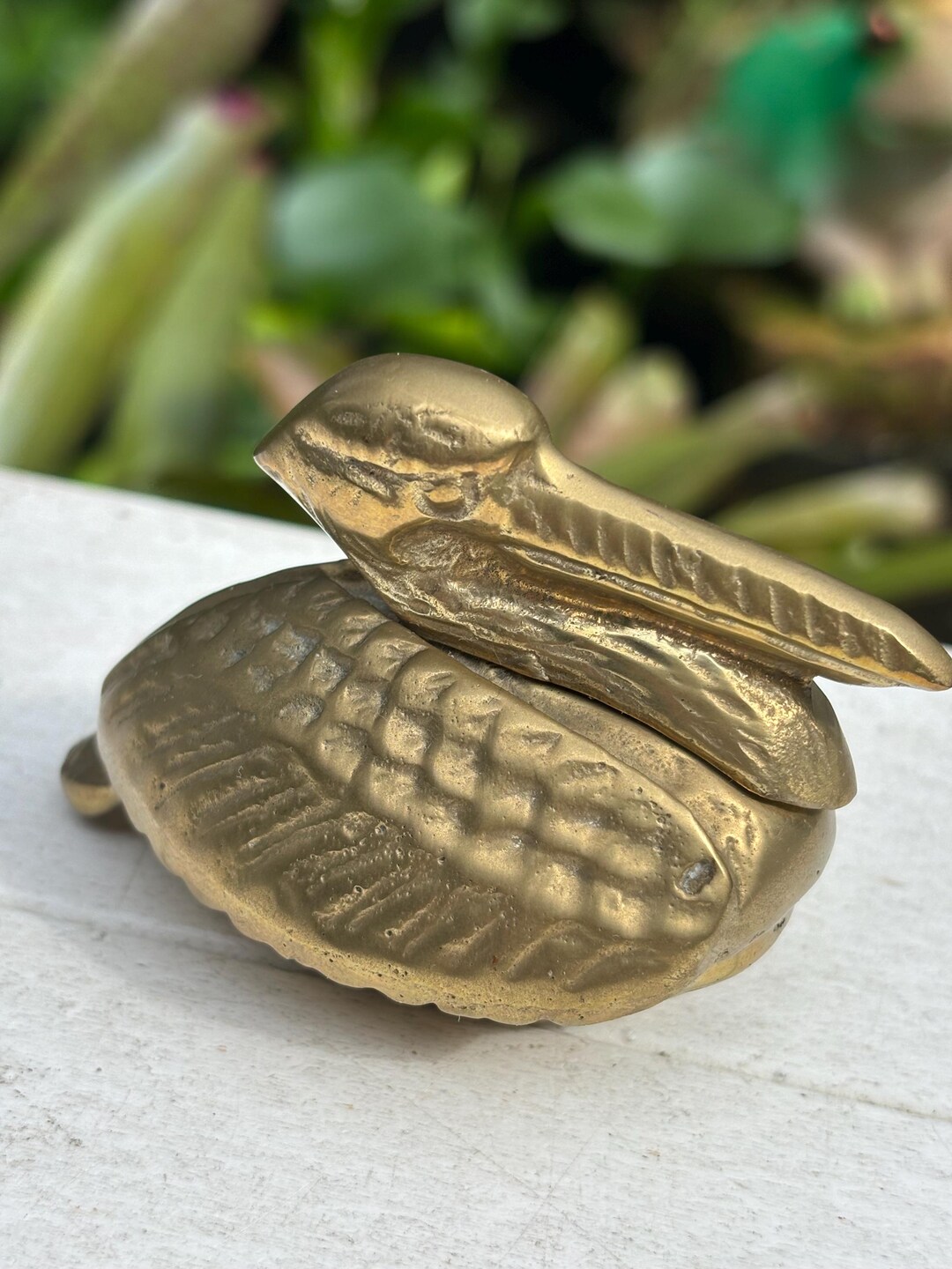 Vintage Brass Pelican Ring Box and Decor - Etsy