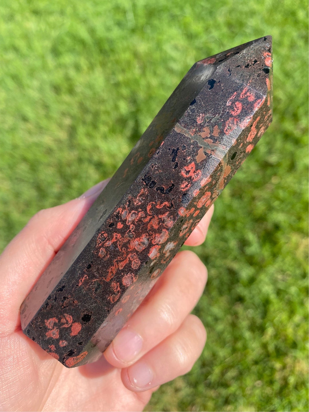 Red Snowflake Obsidian Crystal Tower, Natural Carving (5oz) - Etsy