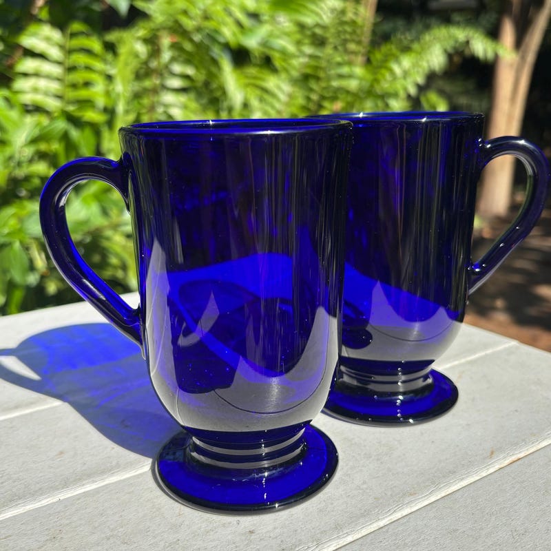 Cobalt Blue Glassware - Etsy