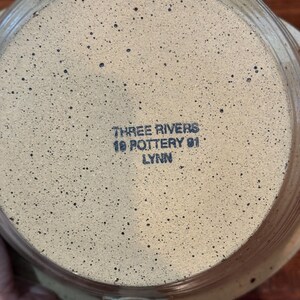 Vintage Three Rivers Pottery Large Handled Country Heart Ceramic Mixing ...